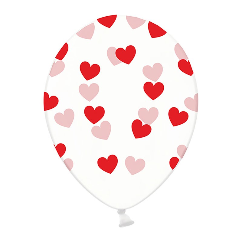 Providan balon sa crvenim srcima 28cm – 5 kom