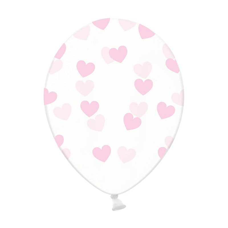 Providan balon sa roze srcima 28cm – 5 kom