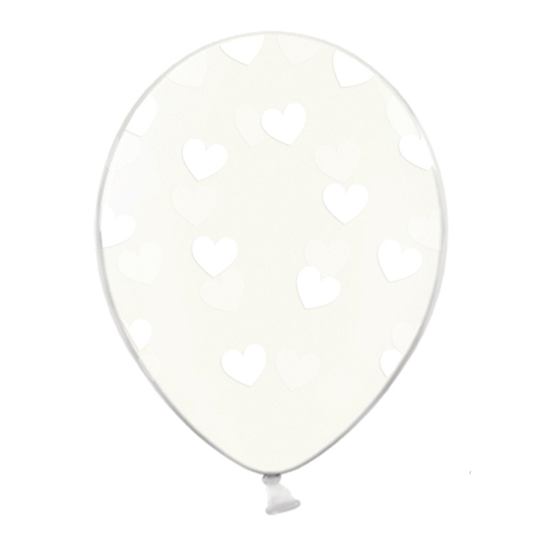 Providan balon sa belim srcima 28cm – 5 kom