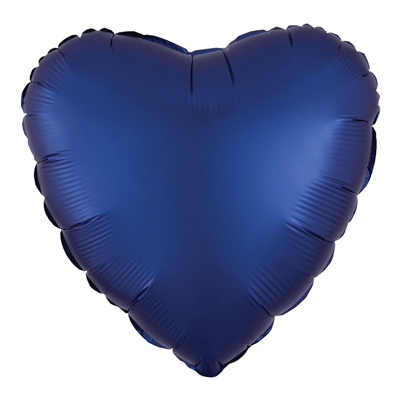 Srce mat navy plavo – 46cm