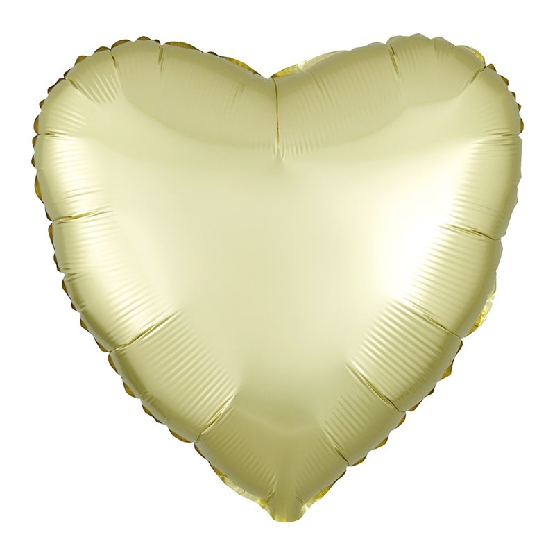Srce mat svetlo žuto – 46cm