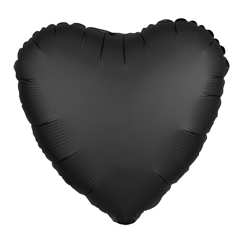 Srce mat crno – 46cm