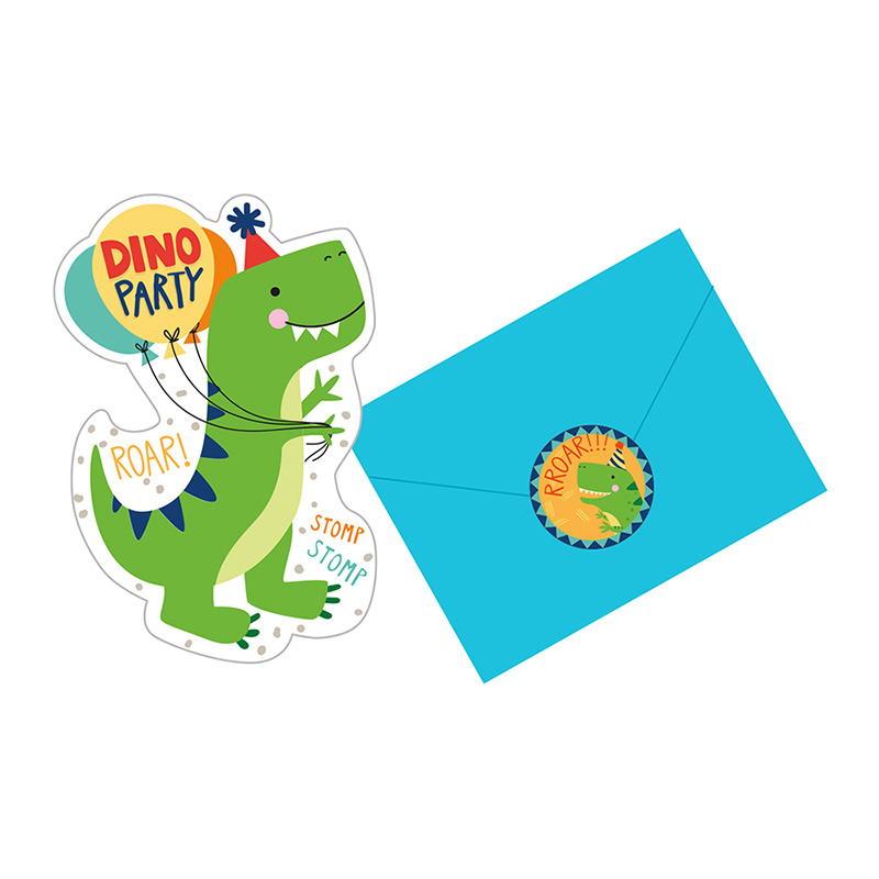 Pozivnice za rođendan Dino-mite – 8 kom