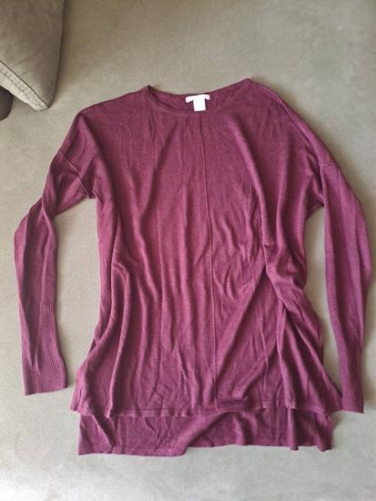 H&M knit bordo oversize bluza XS (34)