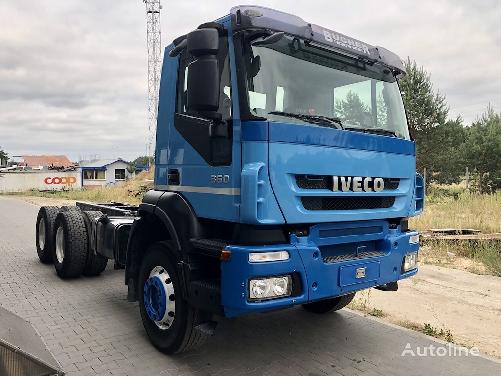 IVECO 360KM 6x4 rama lub wywrotka alu kiper 3 str. Sprowadzony ze Szwa kamion šasija