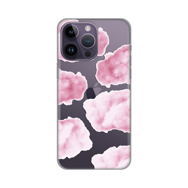 Maska(futrola) Silikonska Print Skin za iPhone 14 Pro Max 6.7 Pink Clouds
