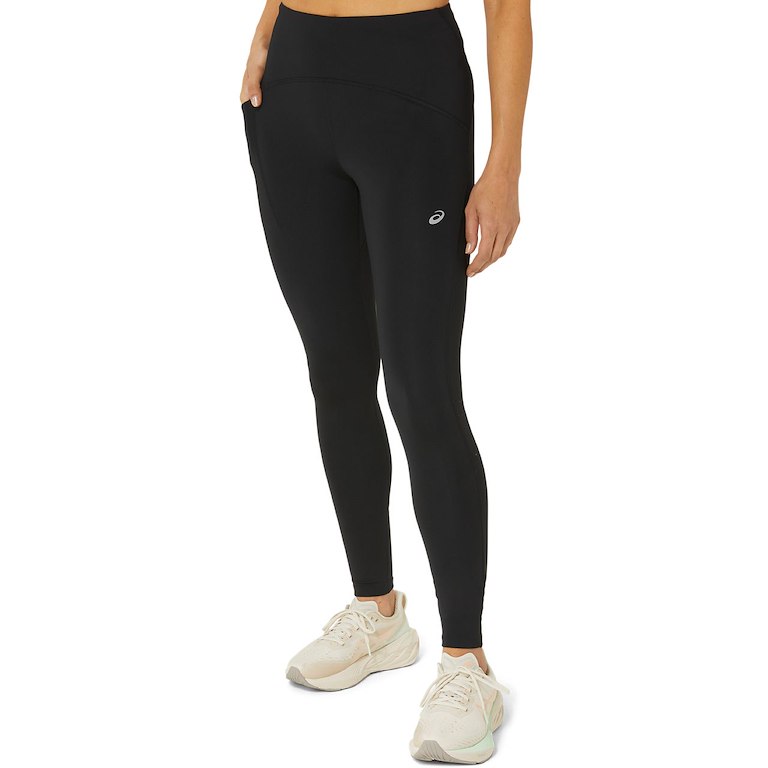 Asics ROAD HIGH WAIST TIGHT, ženske helanke za trčanje, crna