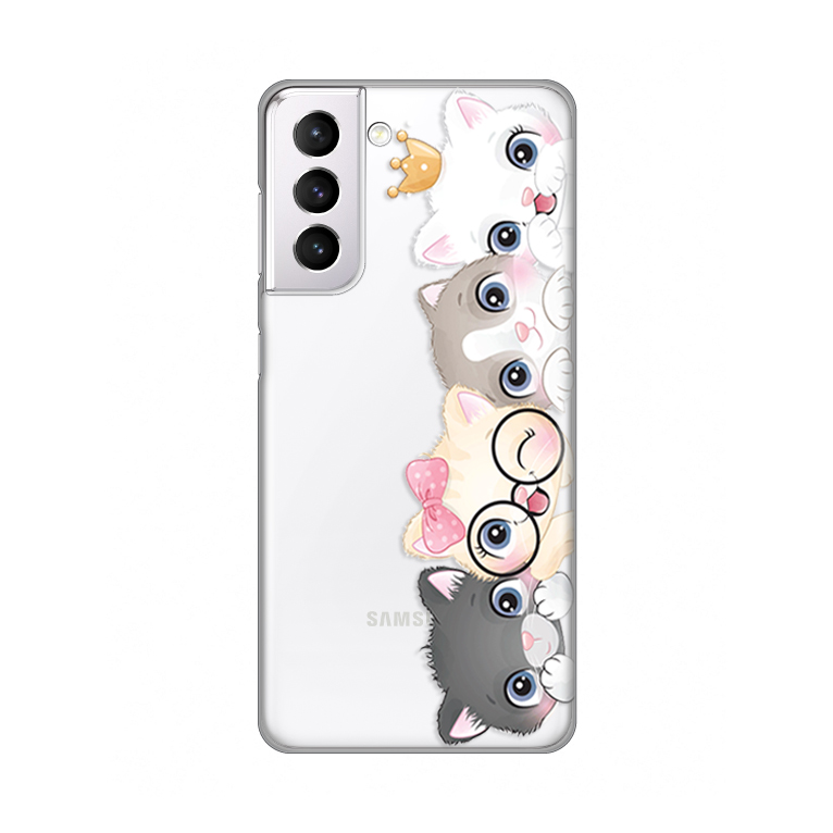 Maska(futrola) Silikonska Print Skin za Samsung G991B Galaxy S21 Cats