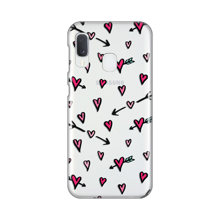 Maska(futrola) Silikonska Print Skin za Samsung A202F Galaxy A20e Heart Pattern