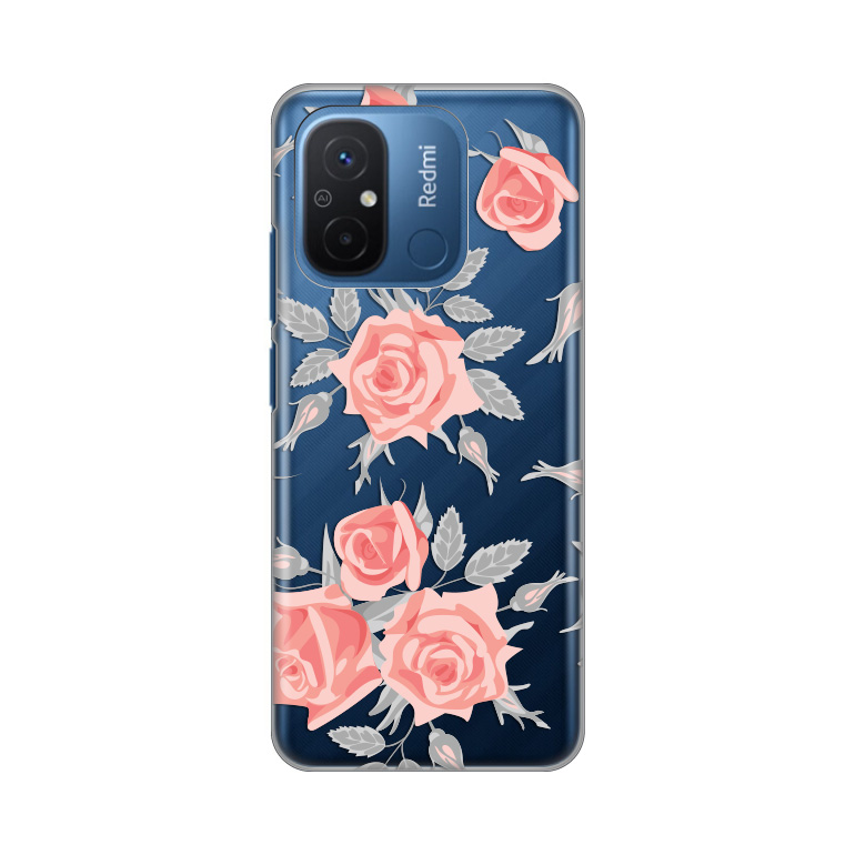 Maska(futrola) Silikonska Print Skin za Xiaomi Redmi 12C Elegant Roses