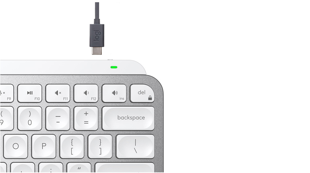 MX Keys Mini Wireless Illuminated Keyboard - Pale Grey