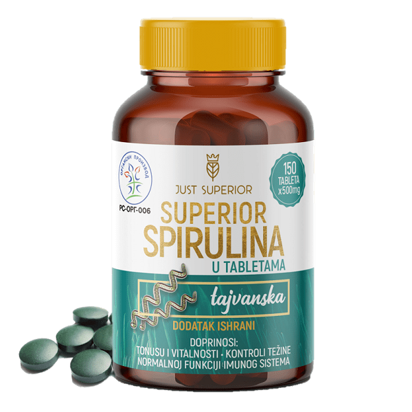 TAJVANSKA SPIRULINA U TABLETAMA JUST SUPERIOR 150 KOMADA