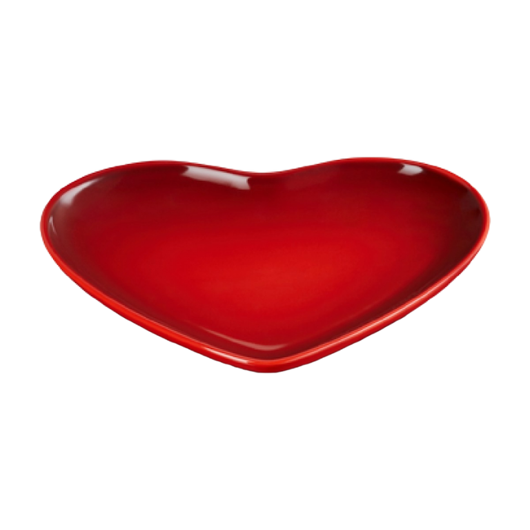 Le Creuset keramički tanjir srce, 23 cm, Cerise