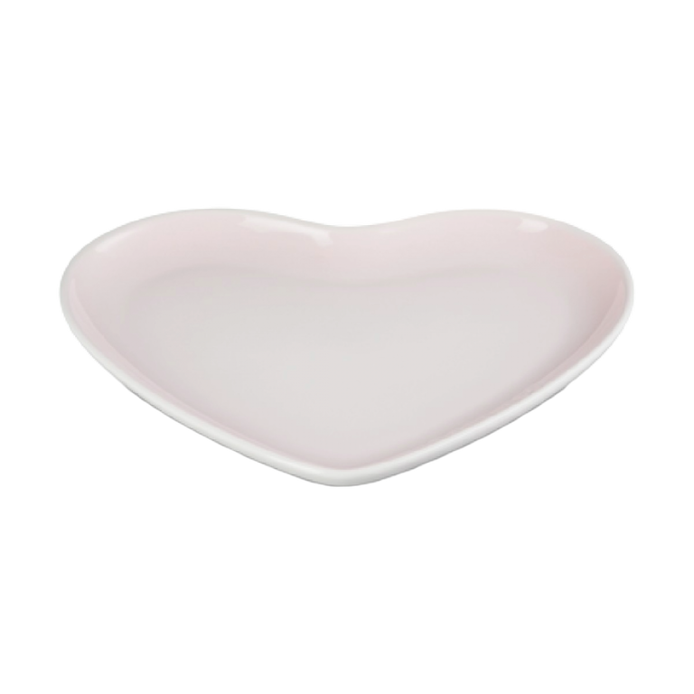 Le Creuset keramički tanjir srce, 23 cm, Shell pink