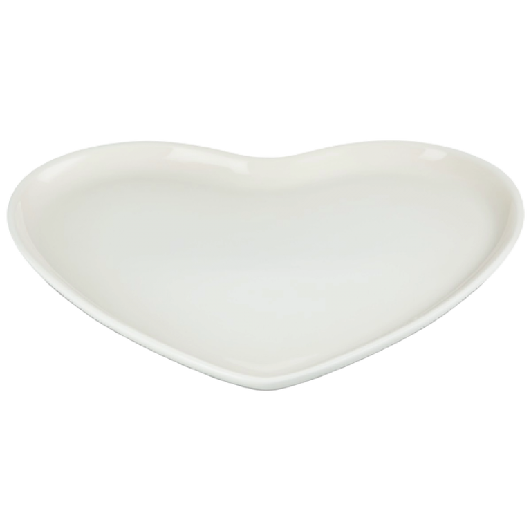 Le Creuset keramički tanjir srce, 32 cm, Meringue