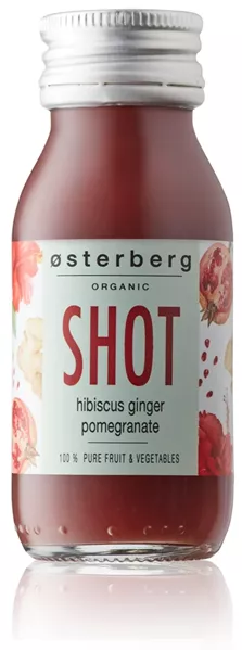 Østerberg ØSTERBERG SHOT - 100% prirodan sok od hibiskusa, đumbira i nara (12 x 60ml)