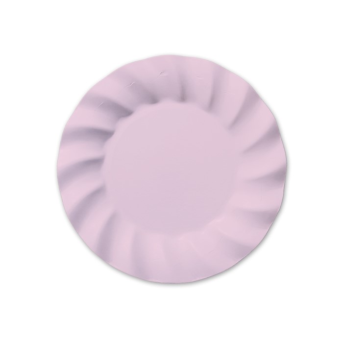 Svetlo roze talasasti tanjirići
