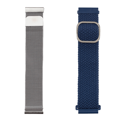 JUST IN CASE Zamenske narukvice 2u1 za pametne satove 22mm Silver-Blue