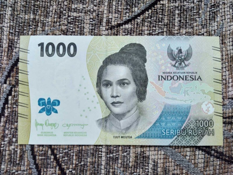 Indonezija 1.000 rupija,2022 god.UNC