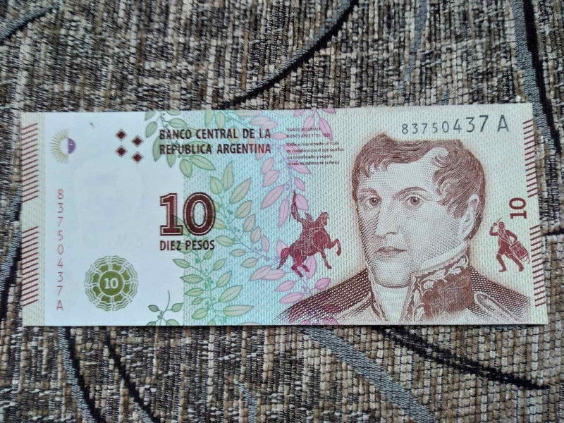 Argentina 10 pesos,2016 god.UNC