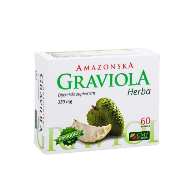 AMAZONSKA GRAVIOLA herba 350mg 60 kapsula