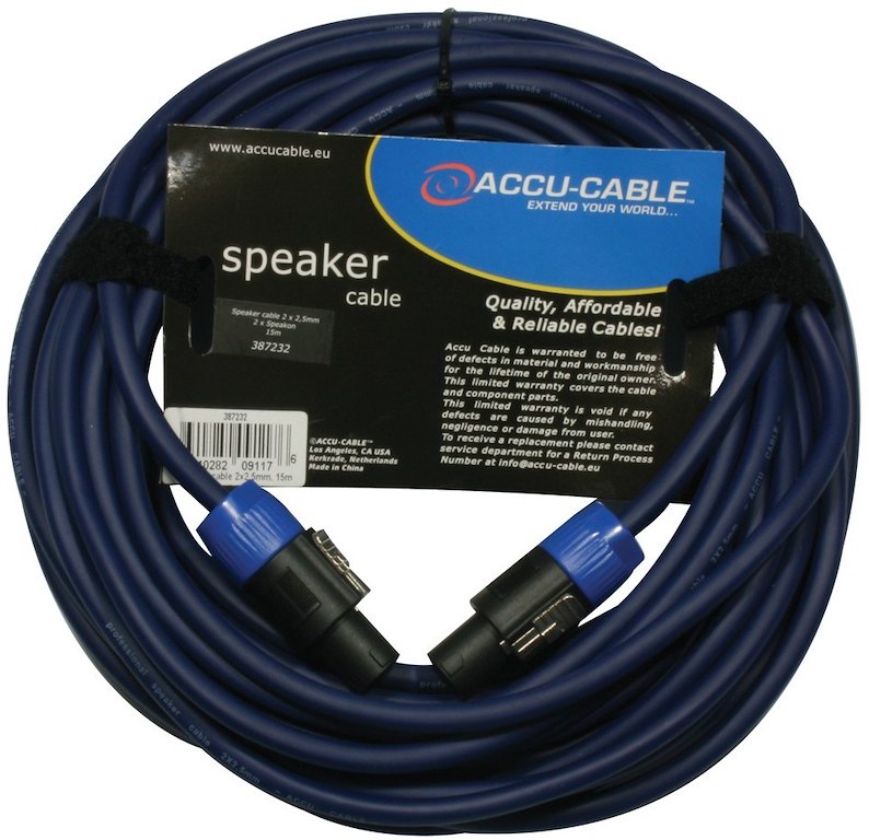 American Audio Accu-Cable AC-SP2-2,5/15
Tehnička specifikacija