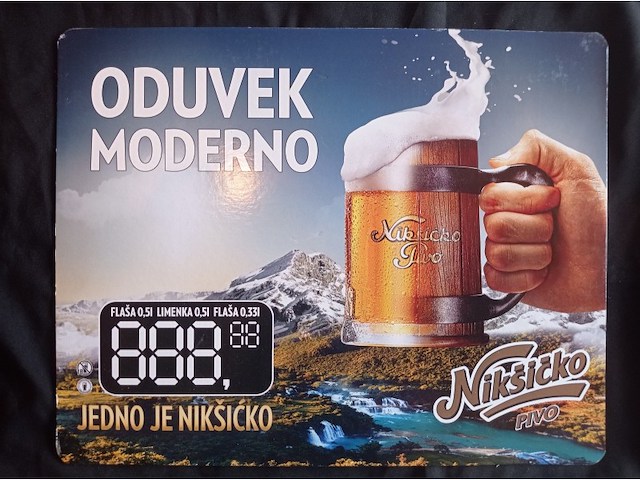 Reklama kartonska Niksicko pivo