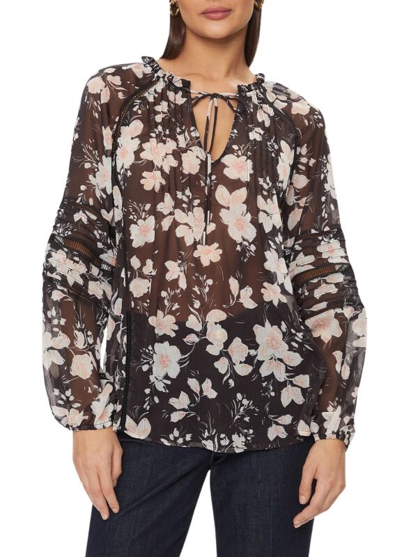 Guess - Cvetna prozirna ženska bluza