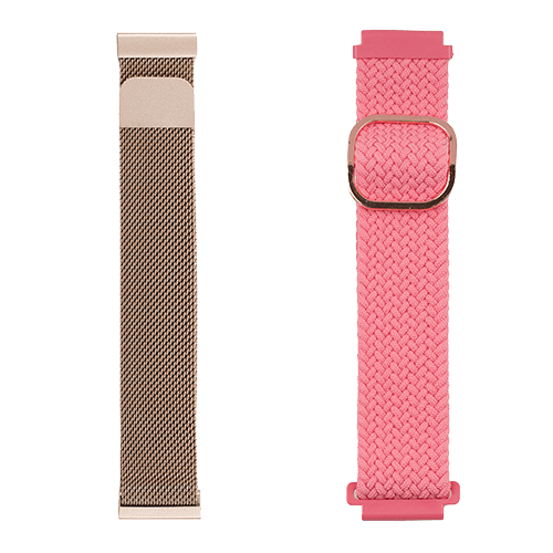 JUST IN CASE Zamenske narukvice 2u1 za pametne satove 20mm Pink-Pink