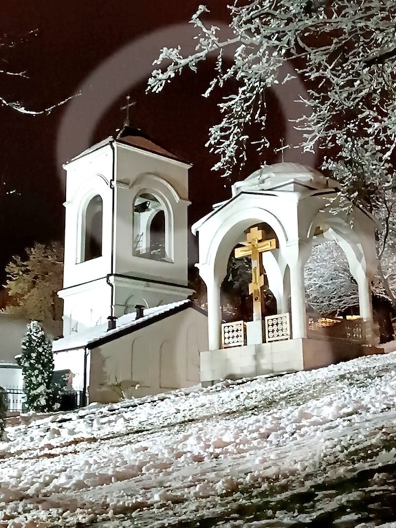 Zimska scena Crkva Svetog Prokopija u Prokuplju, Srbija