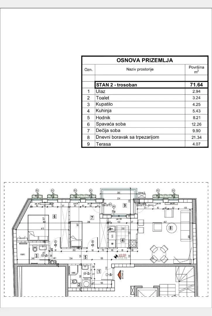 Prodaja, trosoban stan, 72m2, Gradska Bolnica, Zvezdara, Beograd