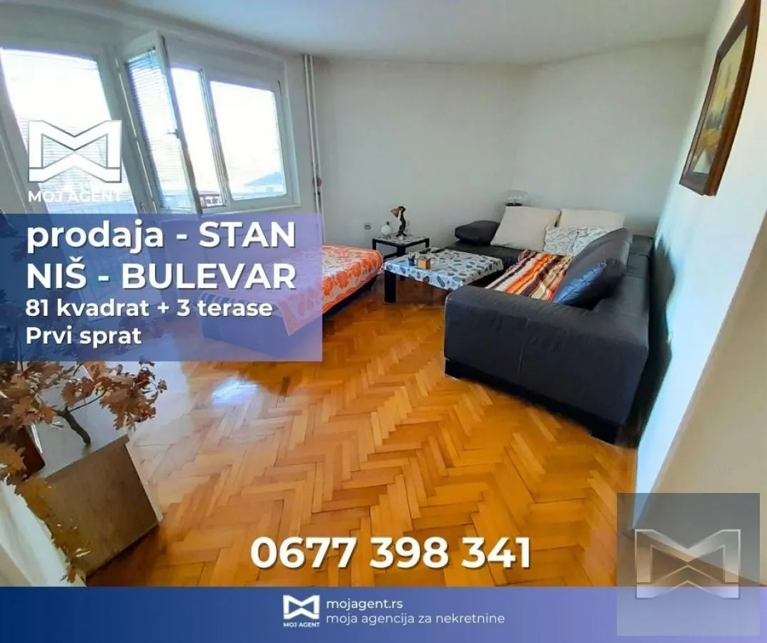 Prodaja, trosoban stan, 81m2, Niš