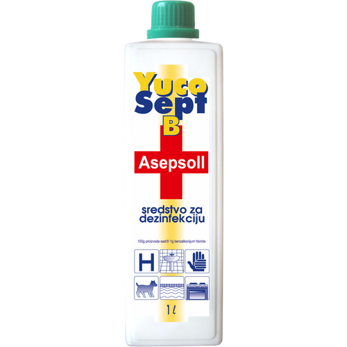 ASEPSOLL yucosept 1.0% koncentrovano tečno sredstvo za dezinfekciju 1 l