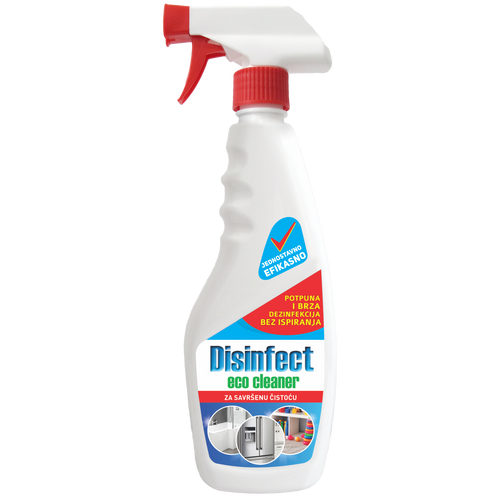 DISINFECT ECO CLEANER sredstvo za dezinfekciju na bazi TRI VRSTE ALKOHOLA sa raspršivačem 0.5 l