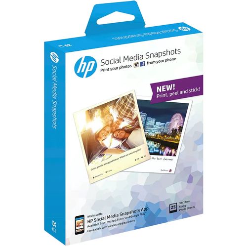 HP Papir Social Media Snapshots 25sht 10x13cm