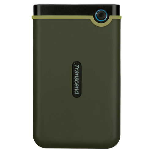 Transcend TS1TSJ25M3G External HDD 1TB Slim form factor, M3G, USB 3.1, 2.5, Anti-shock system, Backup software, 185g, Military Green (Slim)