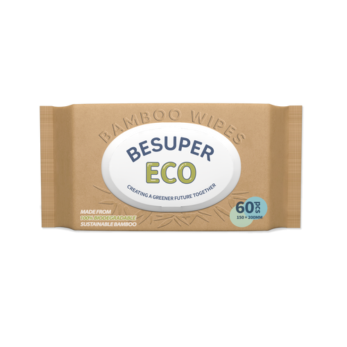 BeSuper ECO Bamboo vlažne maramice 60 kom