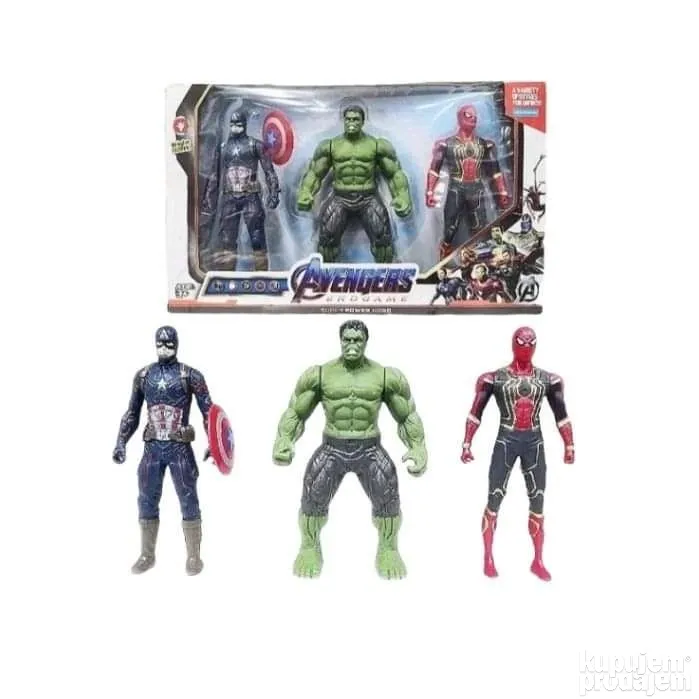 3u1 set avengers hulk,capetan,spiderman - 3u1 set avengers hulk,capetan,spiderman
