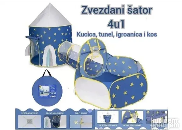 4u1 zabavni zvezdani šator za decu - 4u1 zabavni zvezdani šator za decu