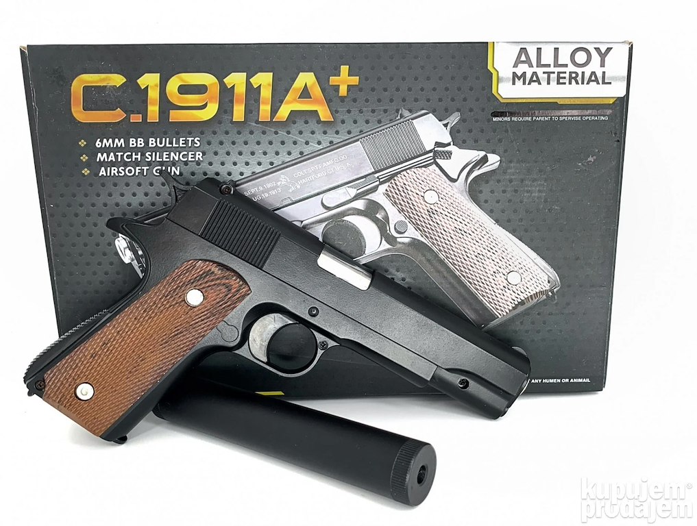 Airsoft pištolj C.1911A+ Full Metal pištolj na kuglice - Airsoft pištolj C.1911A+ Full Metal pištolj na kuglice