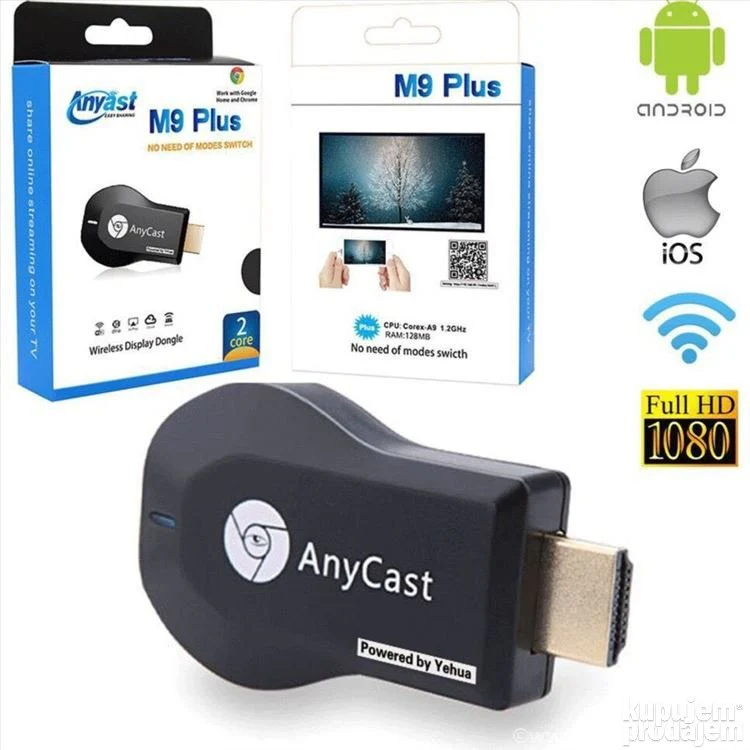 Anycast M9 plus HDMI FullHD 1080p TV stick - Anycast M9 plus HDMI FullHD 1080p TV stick