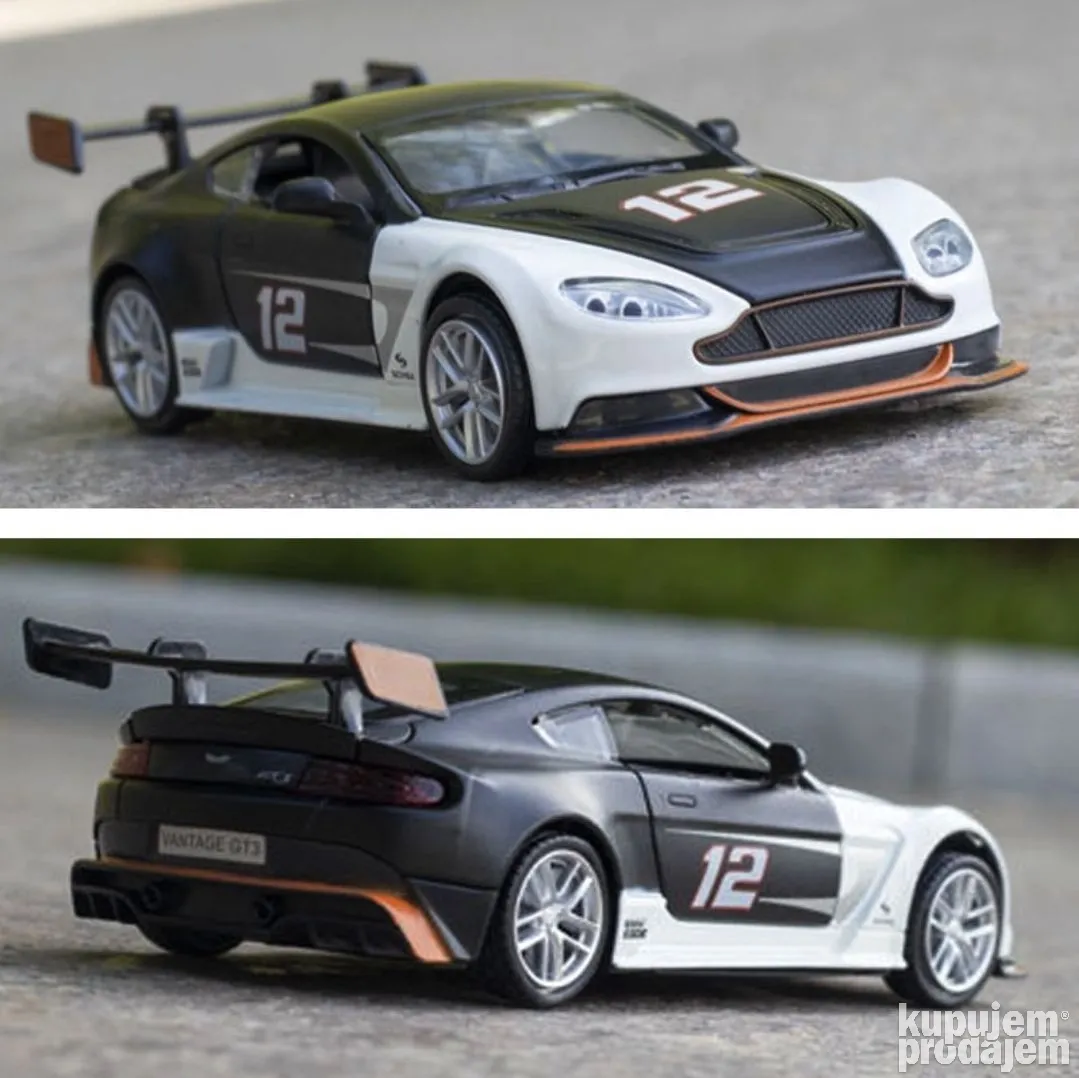 Aston martin GT3-12-metalni muzički autić 2K24M127 - Aston martin GT3-12-metalni muzički autić 2K24M127