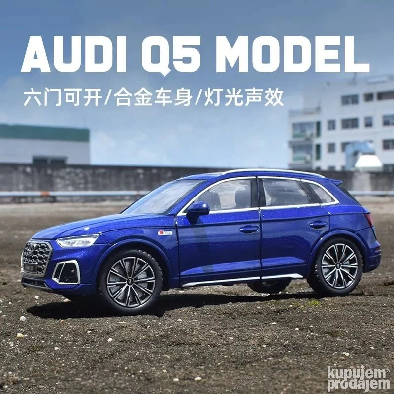 Audi Q5 Sline 1/24 Diecast Plava - Audi Q5 Sline 1/24 Diecast Plava