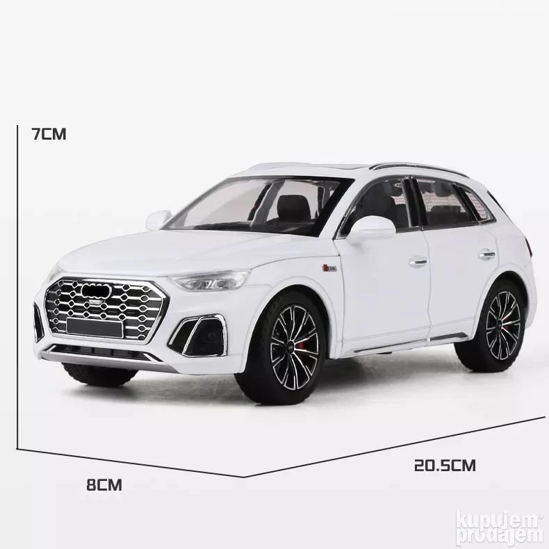 Audi Q5 Sline Diecast 1/24 Bela - Audi Q5 Sline Diecast 1/24 Bela