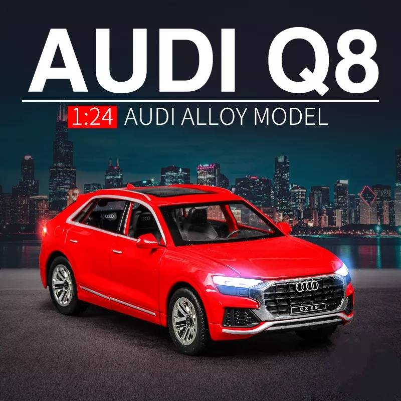 Audi Q8 1/24 Diecast Metalni,Crveni - Audi Q8 1/24 Diecast Metalni,Crveni