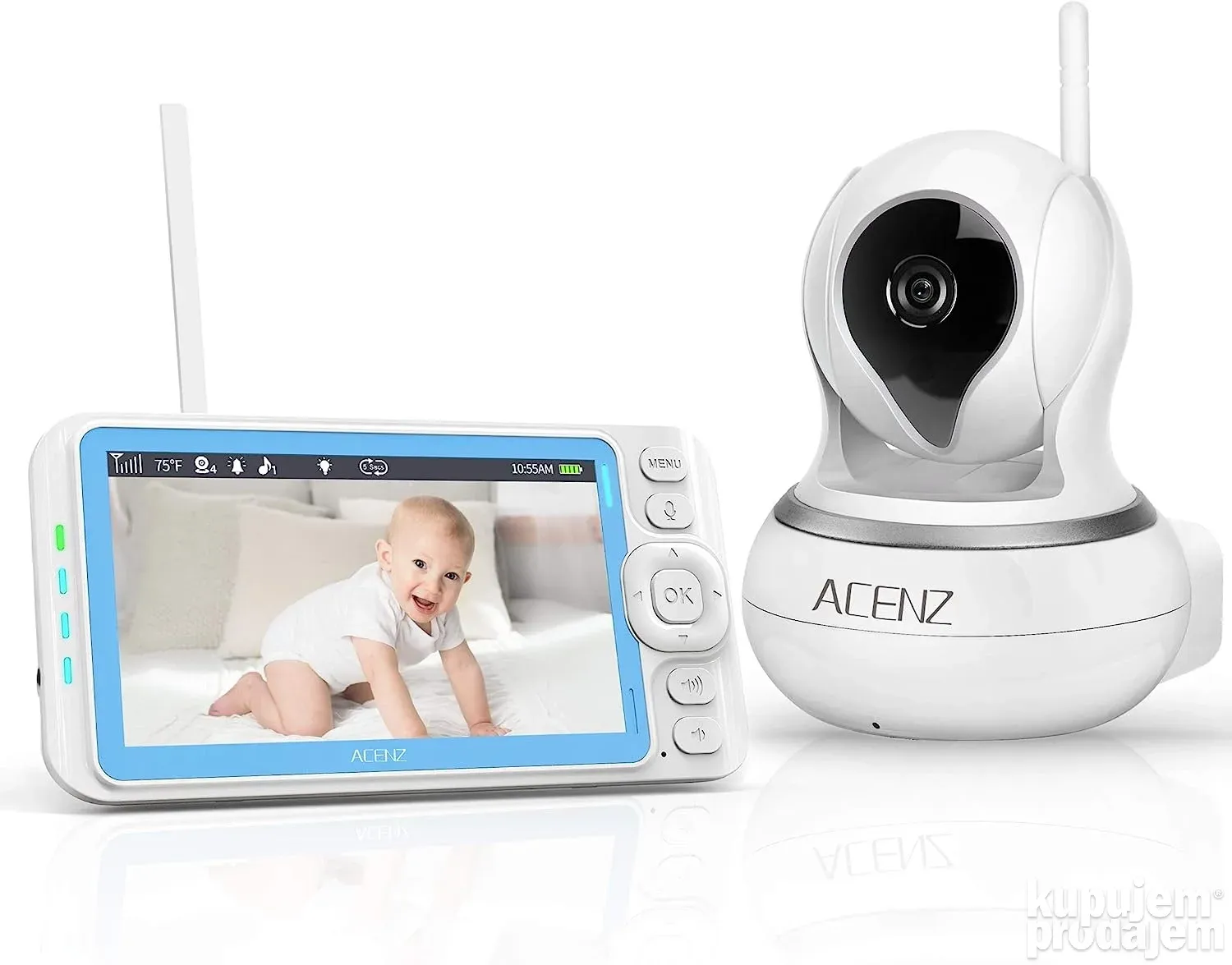 Bebi monitor HD kamera rotirajuca za bebe Acenz Baby 5 inch - Bebi monitor HD kamera rotirajuca za bebe Acenz Baby 5 inch