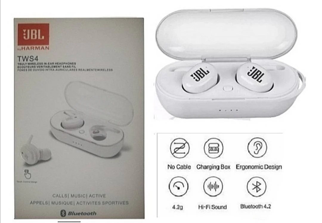 Bluetooth bežične slušalice TWS 4 bele - Bluetooth bežične slušalice TWS 4 bele