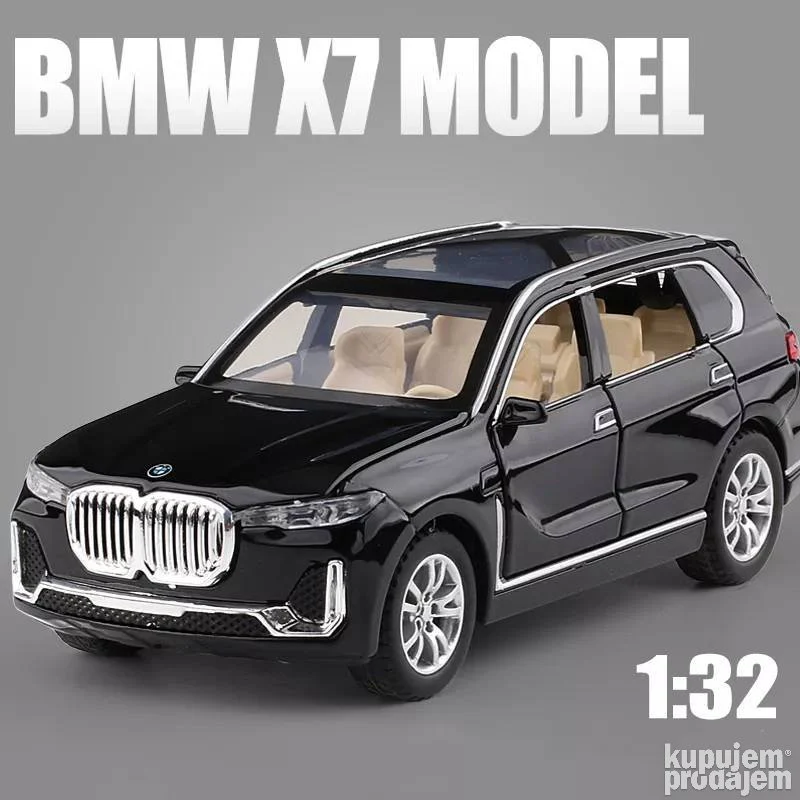 Bmw X7 Diecast 1/32 Crni - Bmw X7 Diecast 1/32 Crni