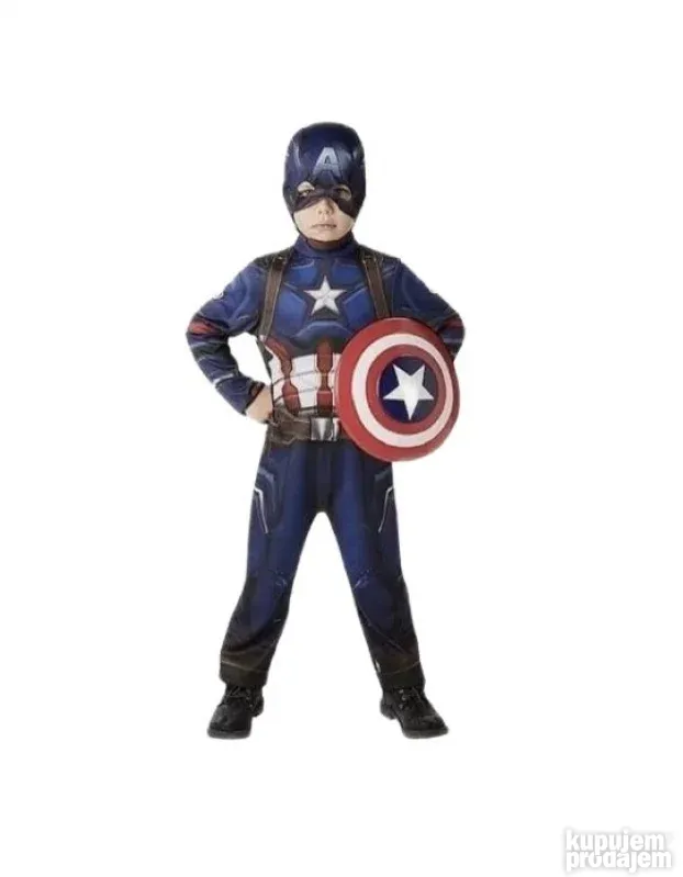 Captian America kostim sa mišićima 110-120cm 0382 - Captian America kostim sa mišićima 110-120cm 0382
