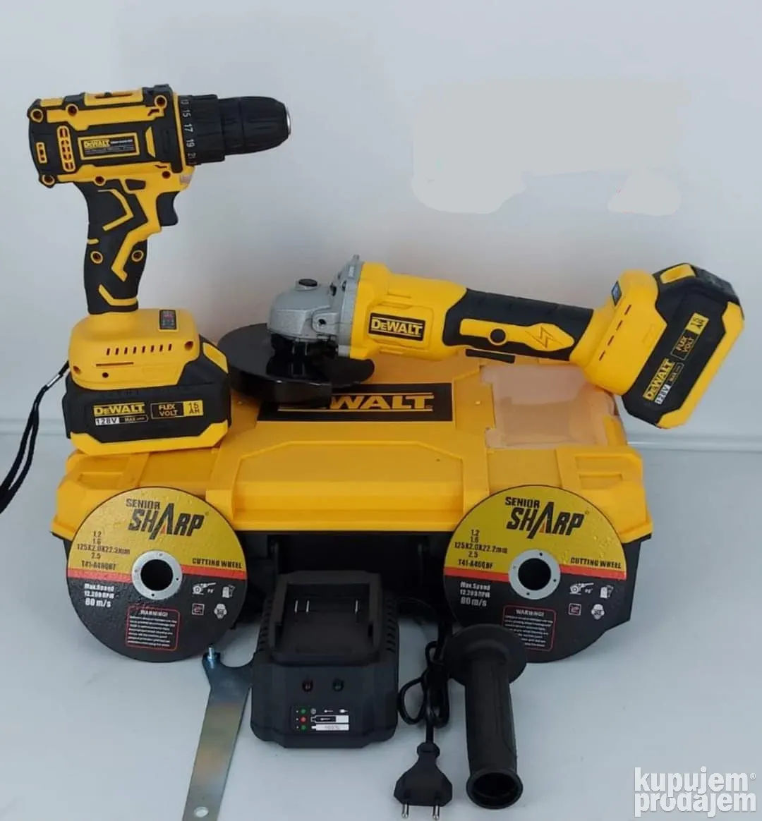 Dewalt set Aku srafilica + Aku brusilica 128v - Dewalt set Aku srafilica + Aku brusilica 128v